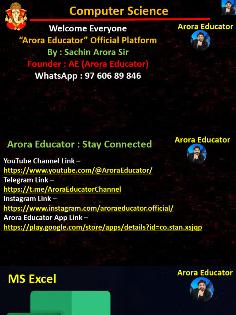 1-MS Excel | PDF | Microsoft Excel | Spreadsheet