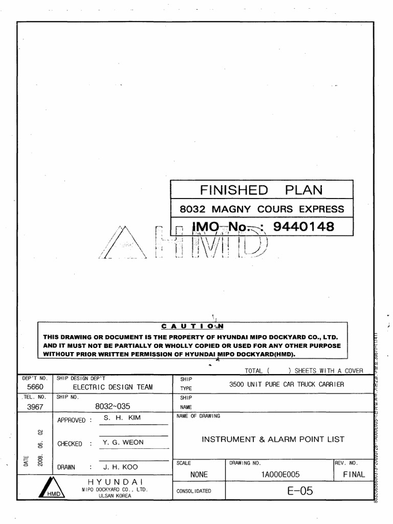 E-05 Instrument and Alarm Point List | PDF