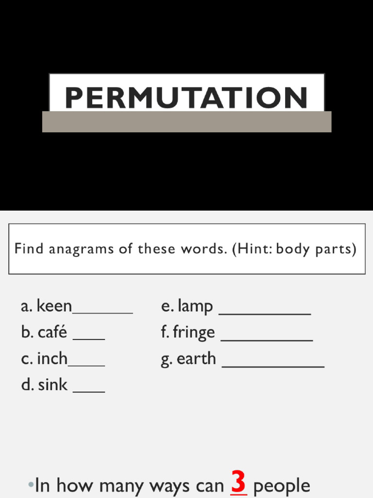 Permutations | PDF