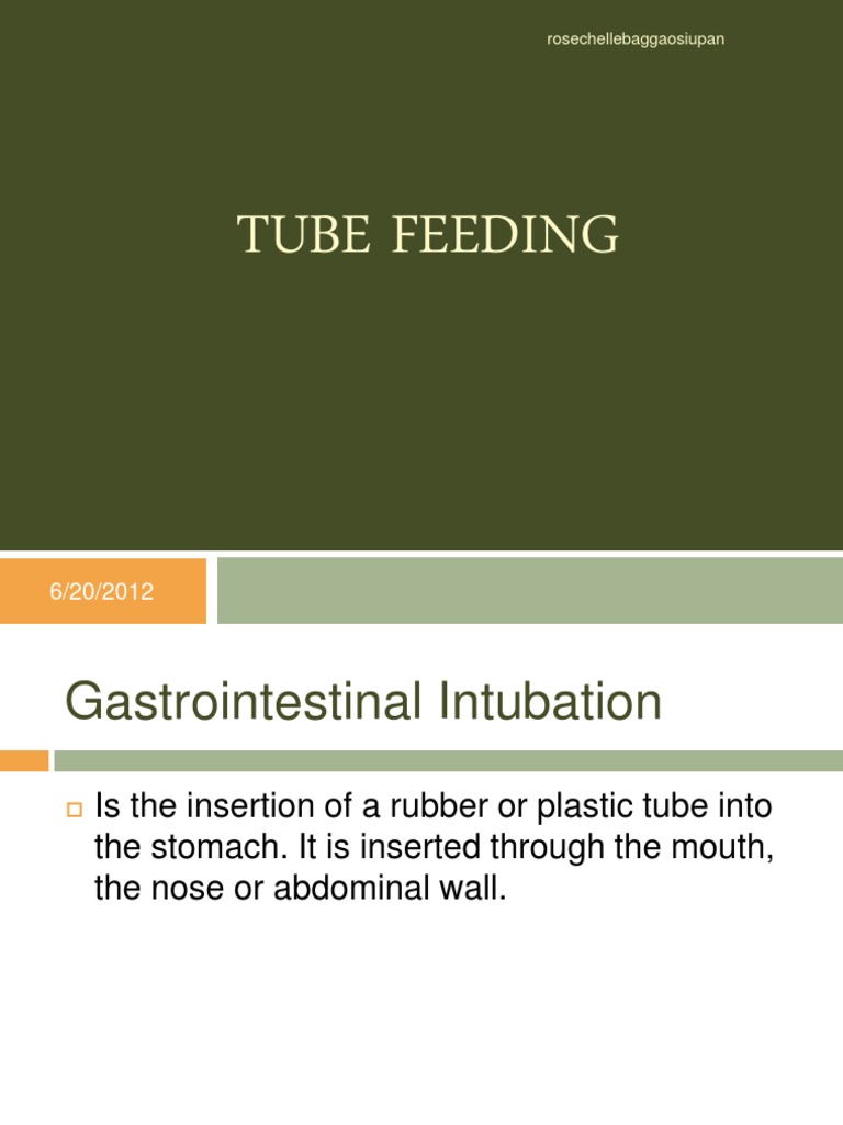 Tube Feeding | PDF | Rectum | Gastroenterology