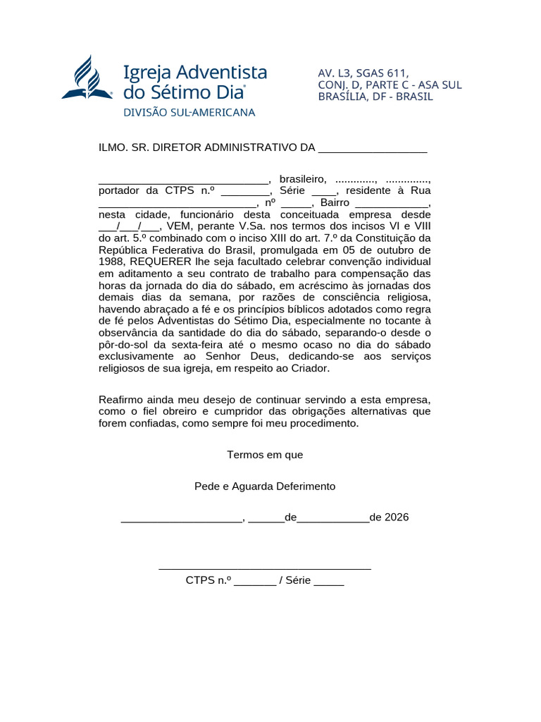 2021 Req Compensacao Horas Sábado-1 | PDF