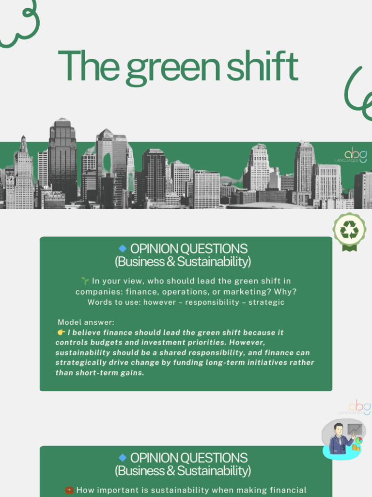 The Green Shift | PDF | Sustainability | Risk