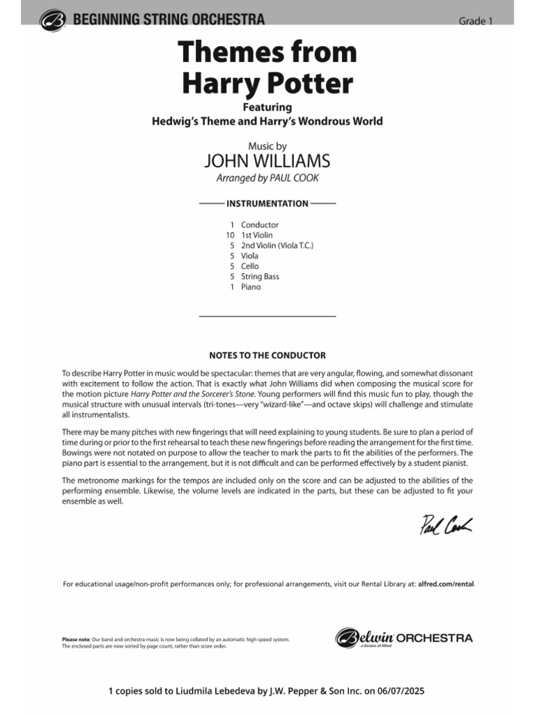 Harry Potter Themes From Score- | PDF