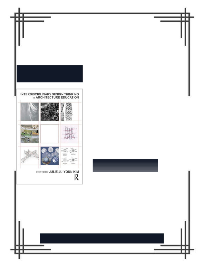 Interdisciplinary Design Thinking In Architecture Education 1st Edition ...