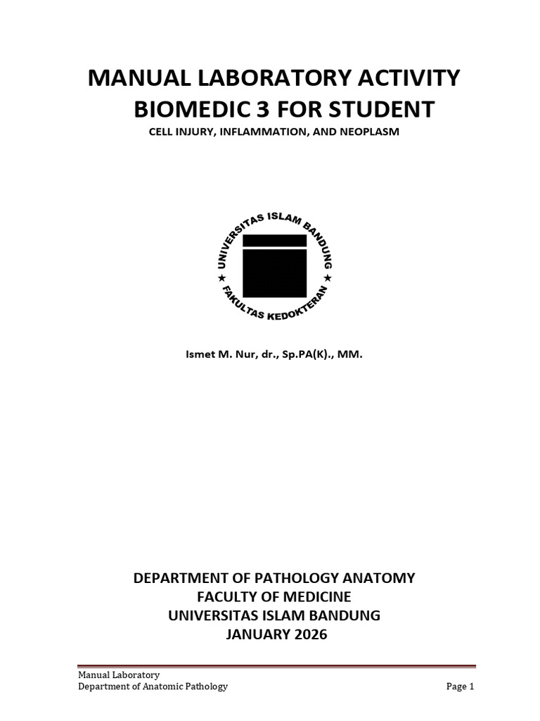 SYLLABUS LABORATORY ACTIVITY BIOMEDIK 3 PATHOLOGY ANATOMY (CELL INJURY ...