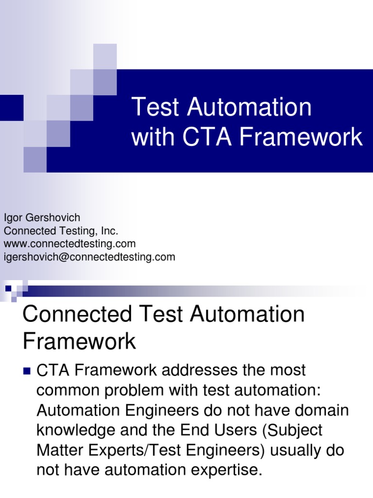 Bpt Based Test Automation Framework Pdf Automation Library