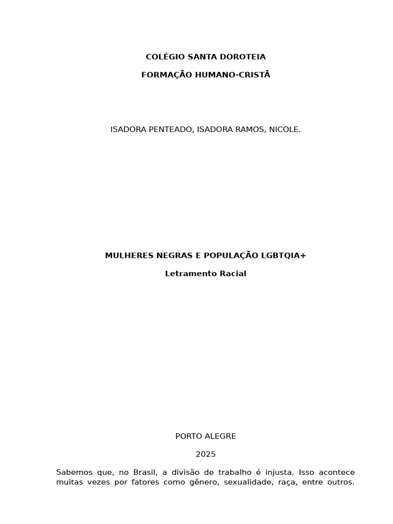 FHC | PDF | Preconceitos | Raça (categorização humana)