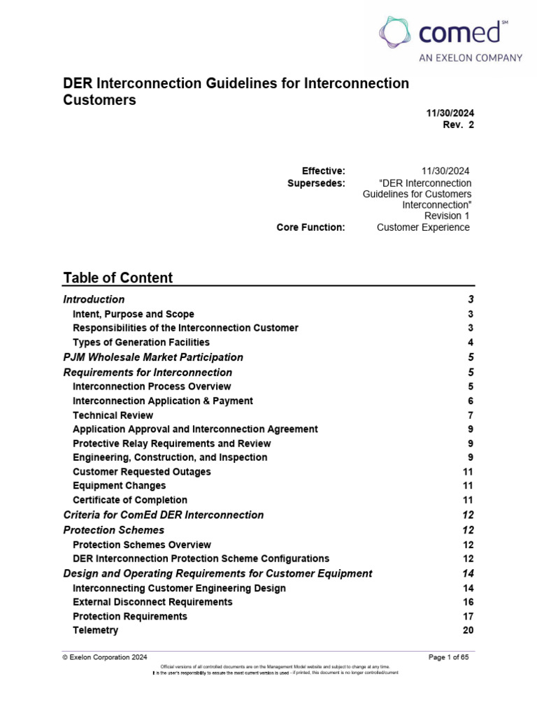 DER Interconnection Guidelines Overview | PDF | Power (Physics ...