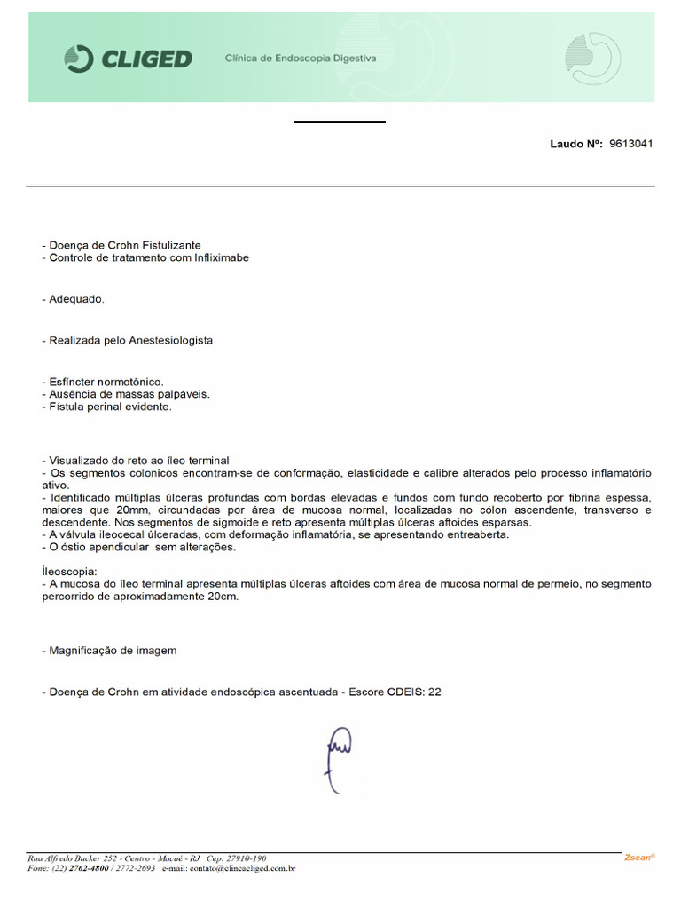 Victor Mauricio Ribeiro Gomes Nascimento - Laudo Chron | PDF