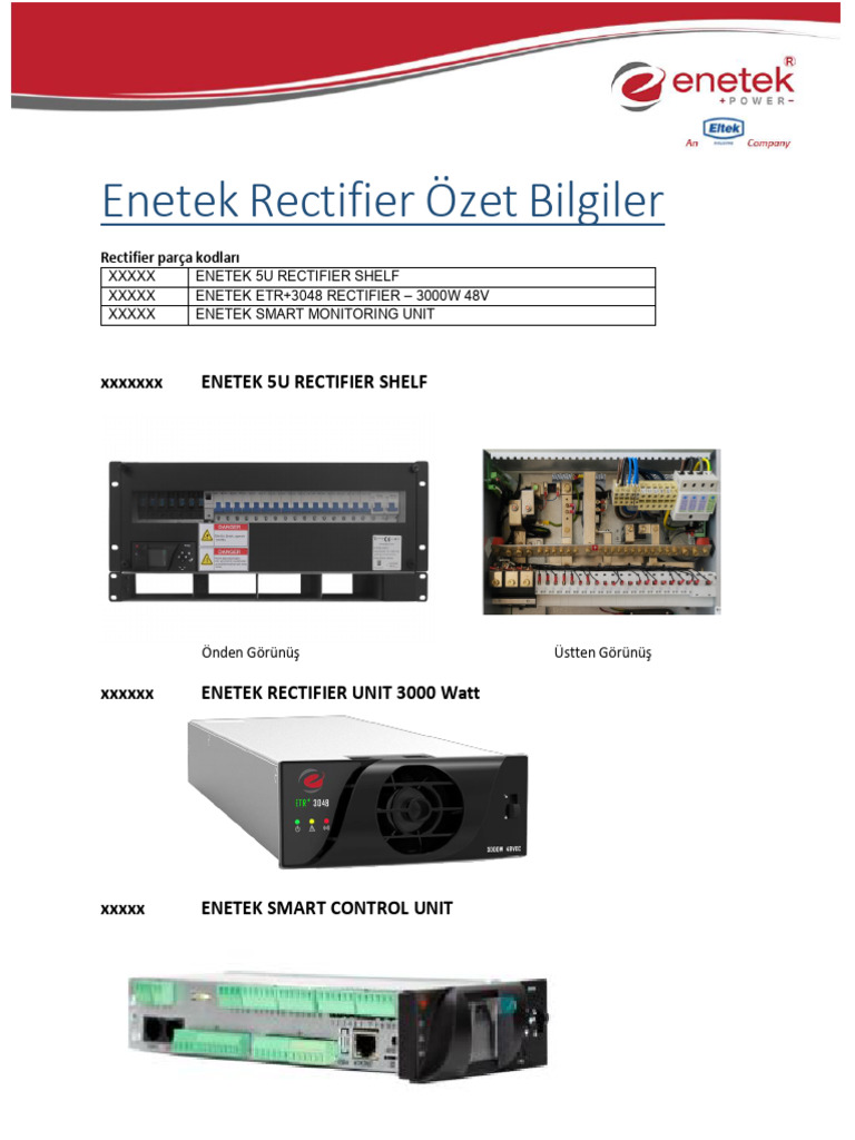 Enetek Rectifier Özet Bilgiler | PDF