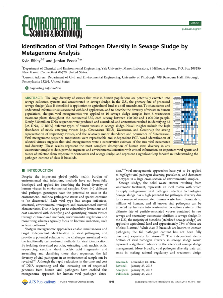 Bibby & Peccia - Identification of Viral Pathogen Diversity - 2013 ...