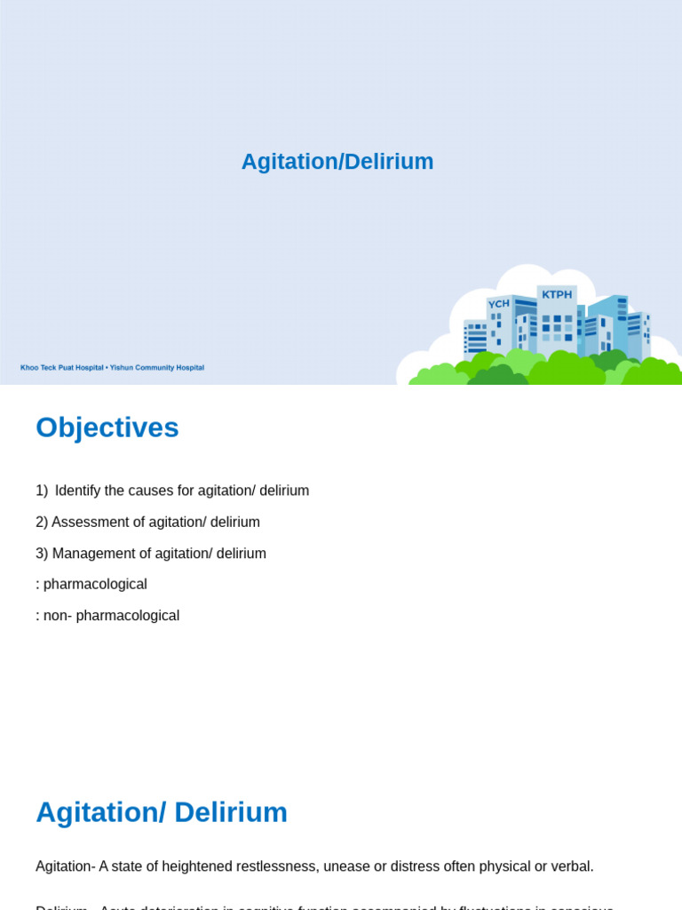 Managing Agitation and Delirium: Causes & Care | PDF | Health Care ...