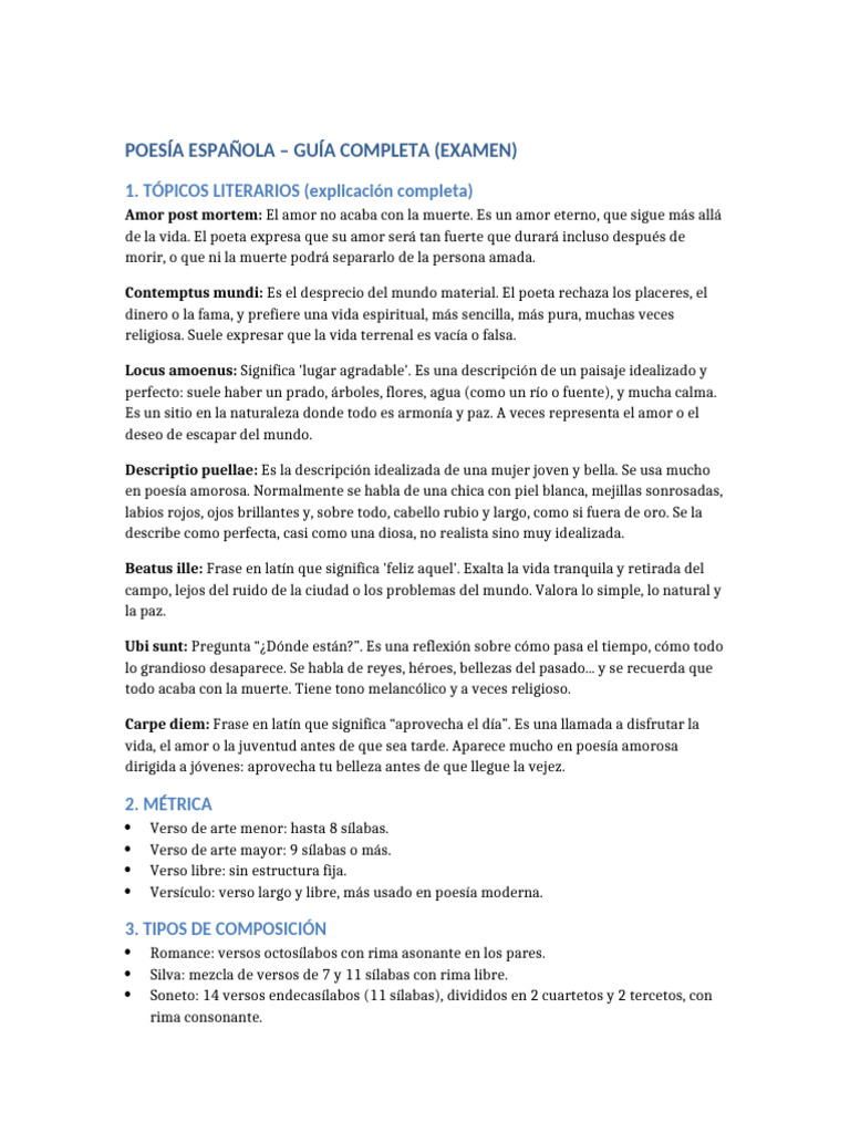 GUIA_POESIA_ESPAÑOLA_COMPLETA | PDF | Rima | Poesía