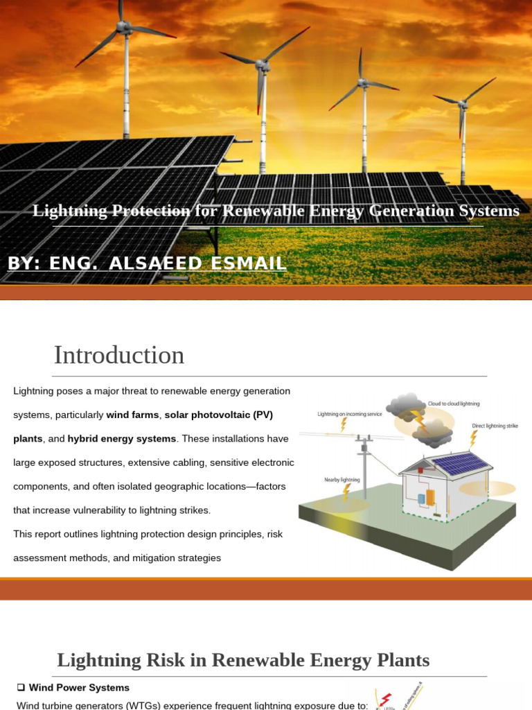 Lightning Protection for Renewable Energy Systems | PDF | Photovoltaic ...