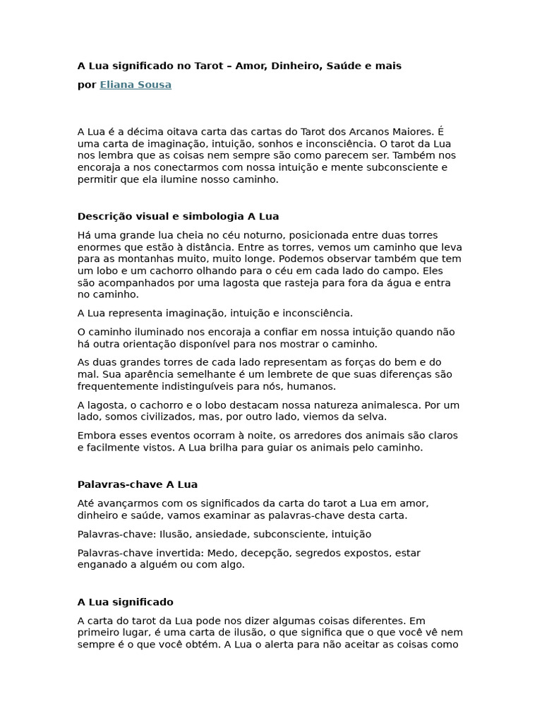 18 - A Lua | PDF | Lua | Amor