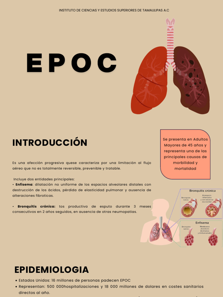 EPOC: Diagnóstico, Tratamiento y Epidemiología | PDF | Enfermedad ...