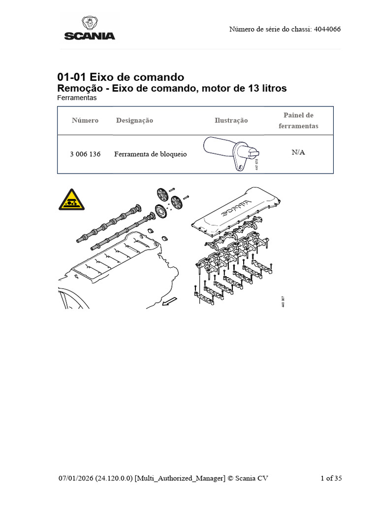 Eixo de Comando - Procedimento | PDF | Motores | Eixo