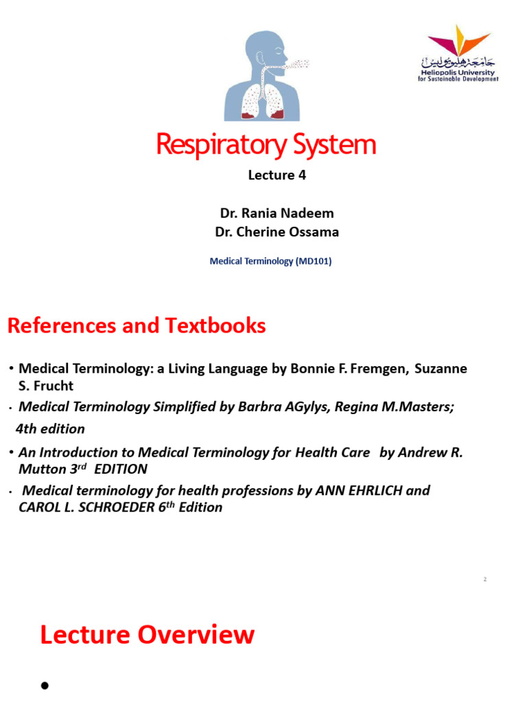 Lecture 4 Medical Terminology-Respiratory System - Fall 2020-2021 ...