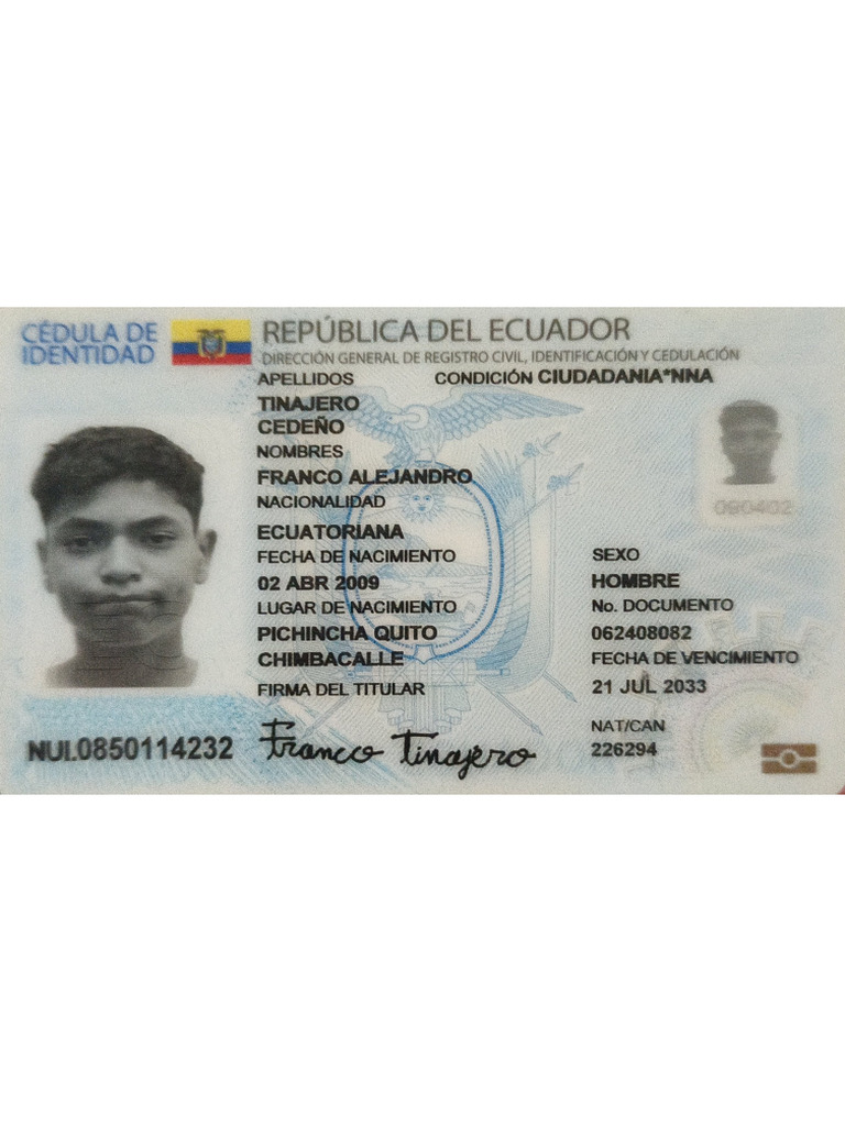 Ecuador - ID - Card 06 01 2026 19 19 | PDF