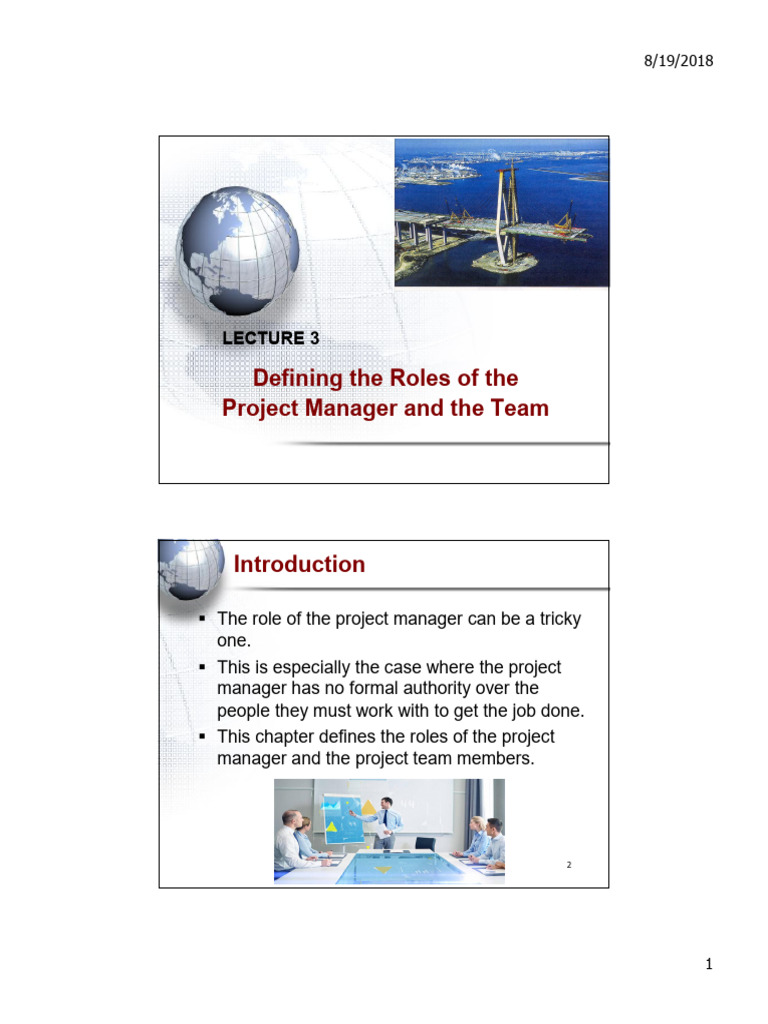 Project Manager and Team Roles Explained | PDF | Project Management