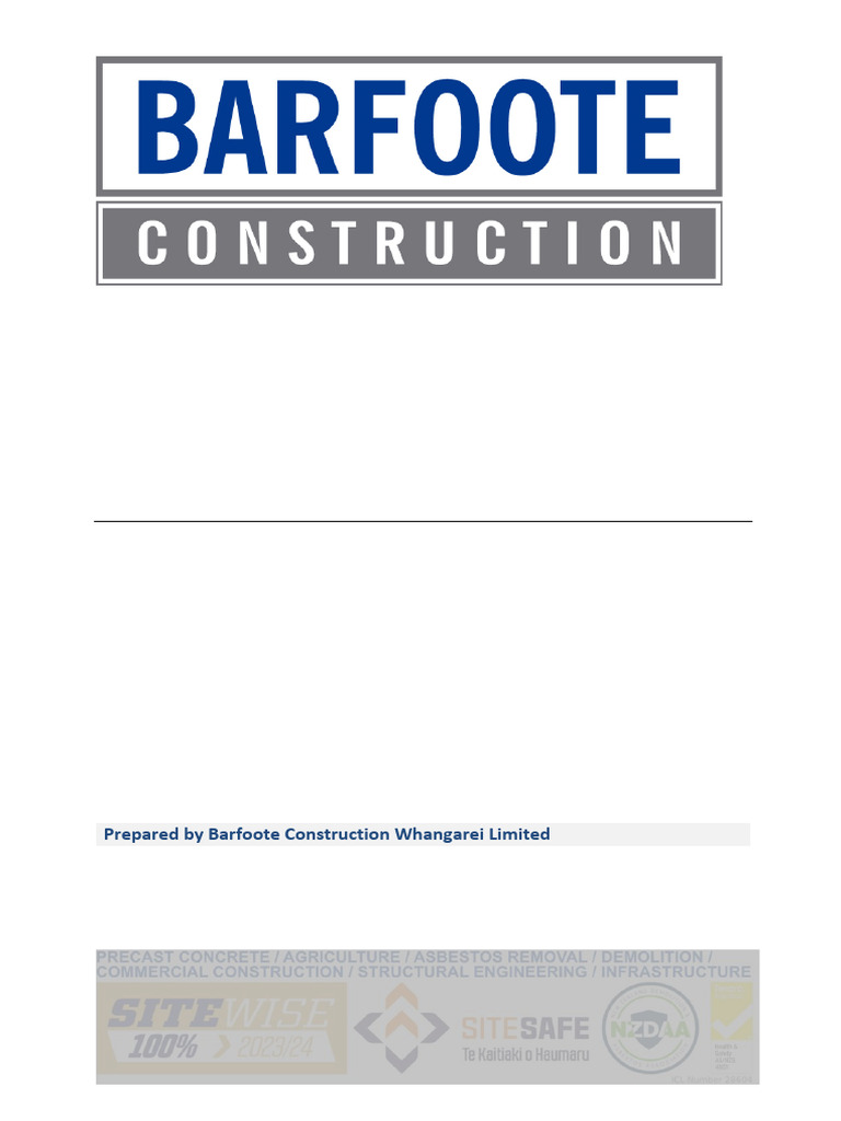 Construction Management Plan for Tidal Gate | PDF | Hypothermia | Concrete