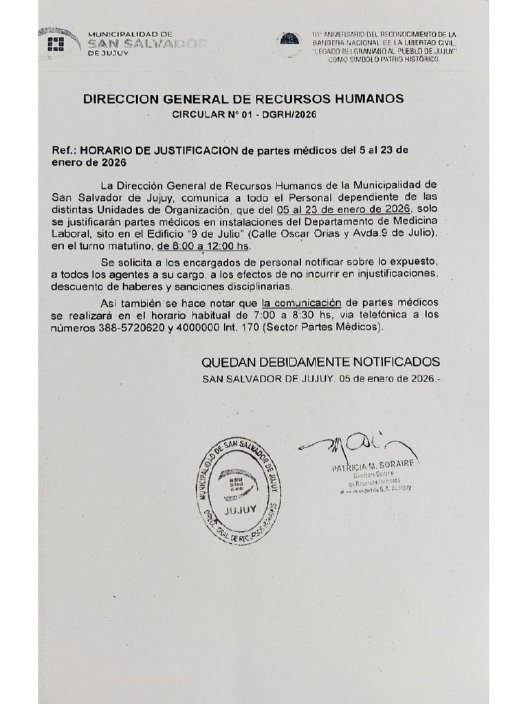 Circular N 1,- D.G.R.H | PDF