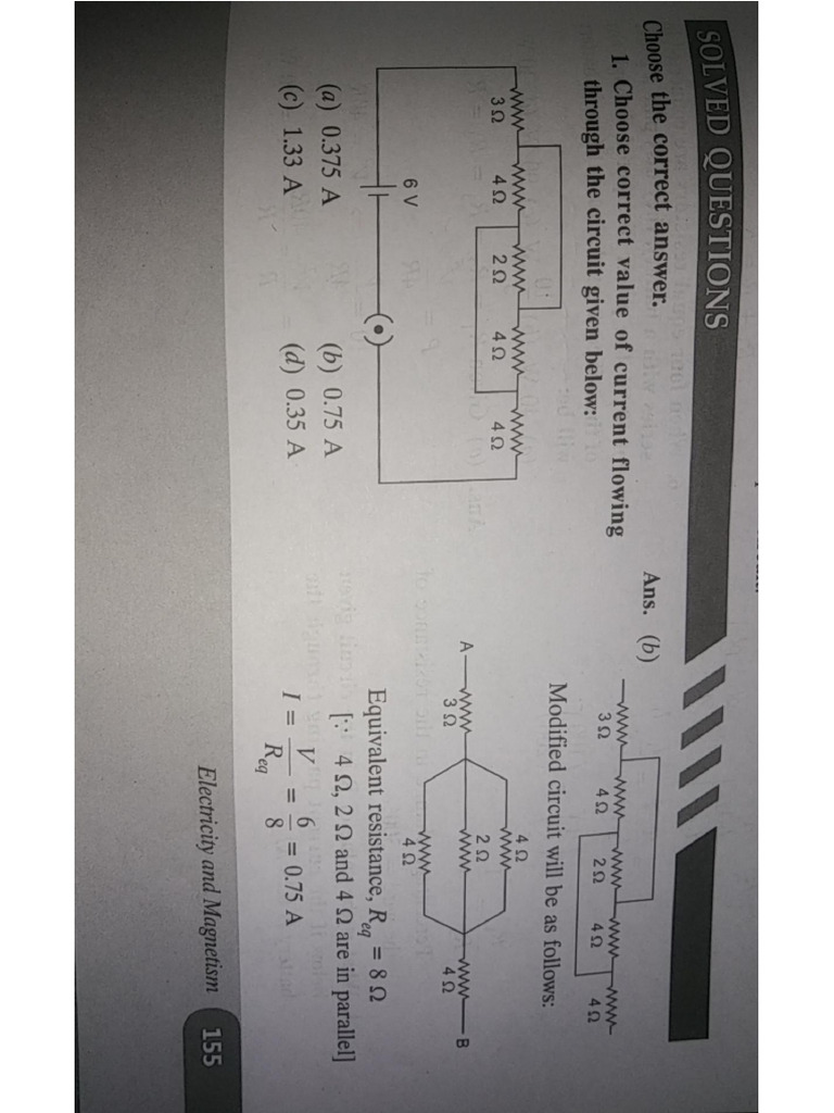 Electric Circuit & Ohm's Law Practice Questions | PDF