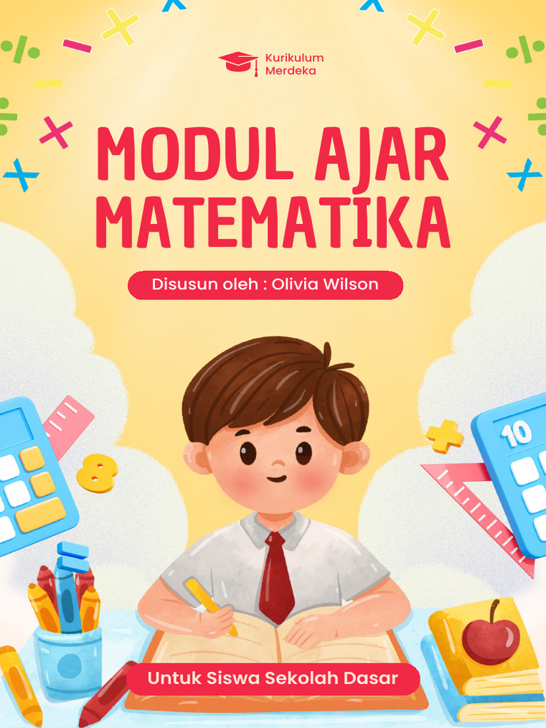 Kuning Dan Merah Ilustrasi Lucu Modul Ajar Sekolah Dasar Dokumen A4 ...