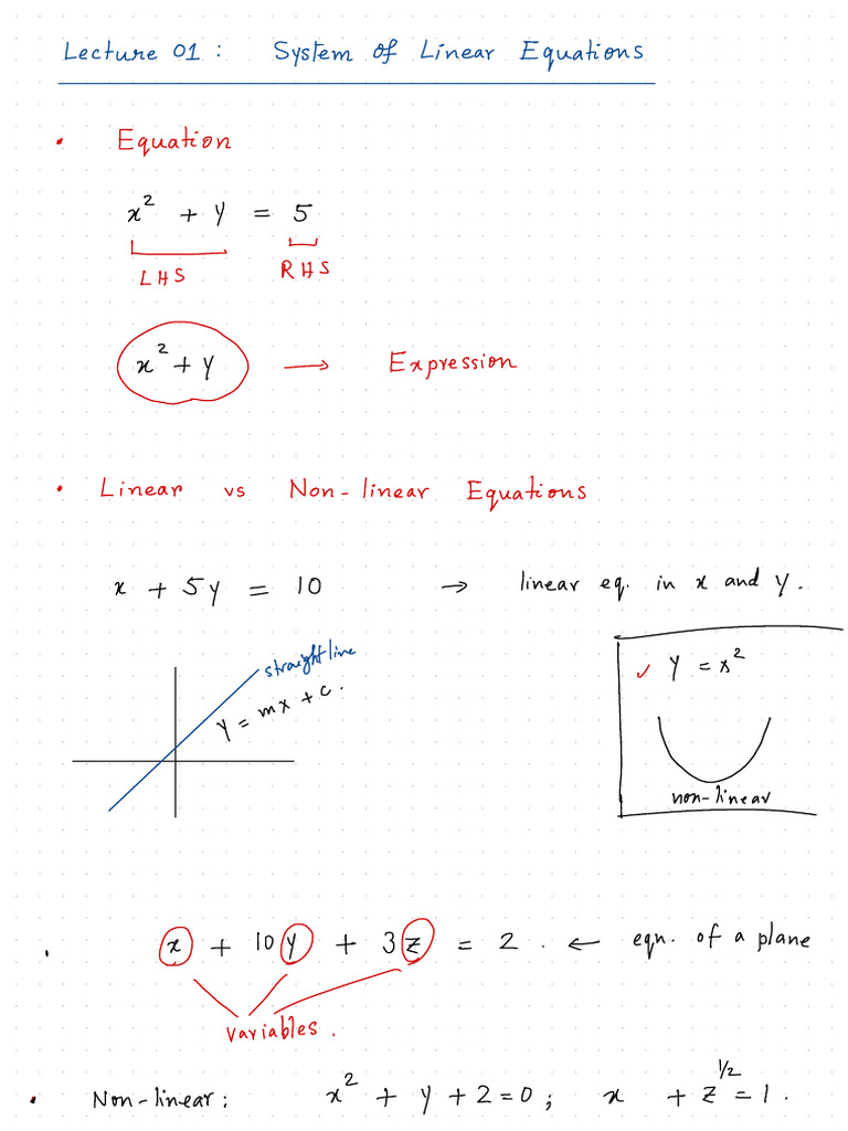 Introduction to Systems of Linear Equations | PDF | Matrix (Mathematics) | System Of Linear ...