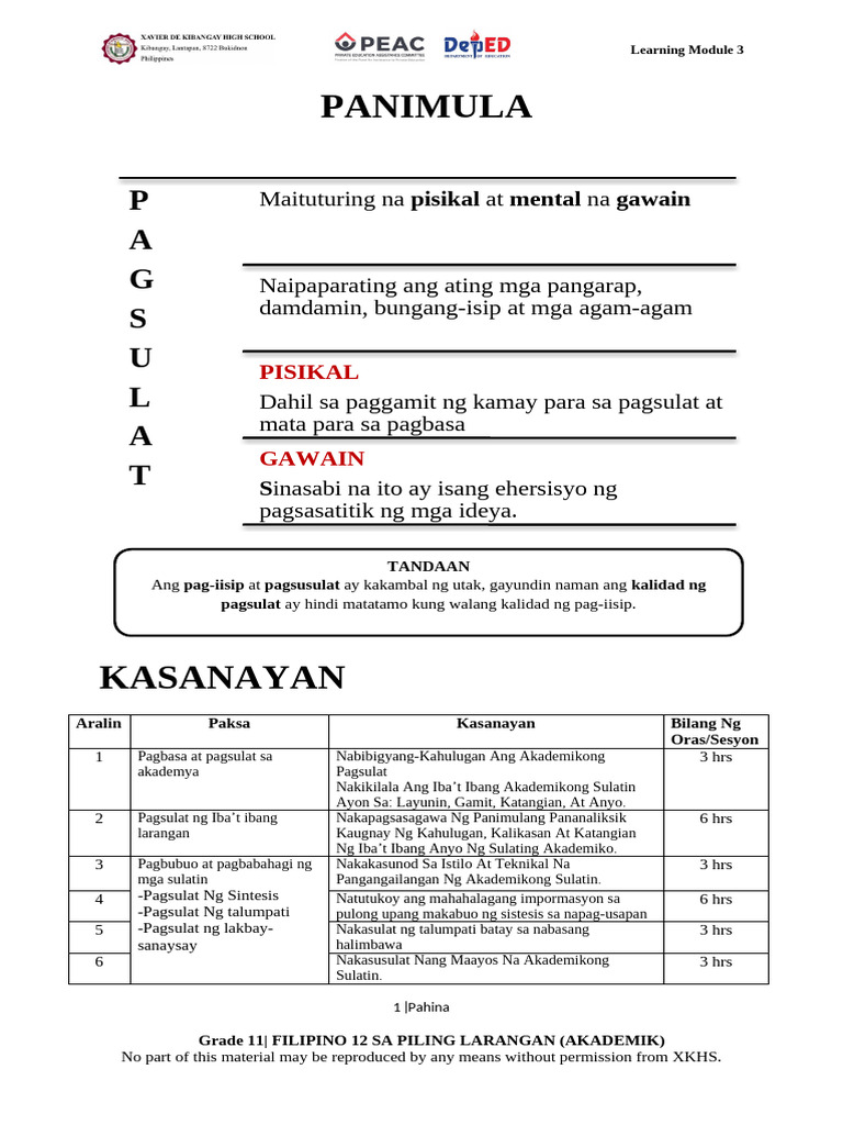 Grade 12 module 3RD final | PDF