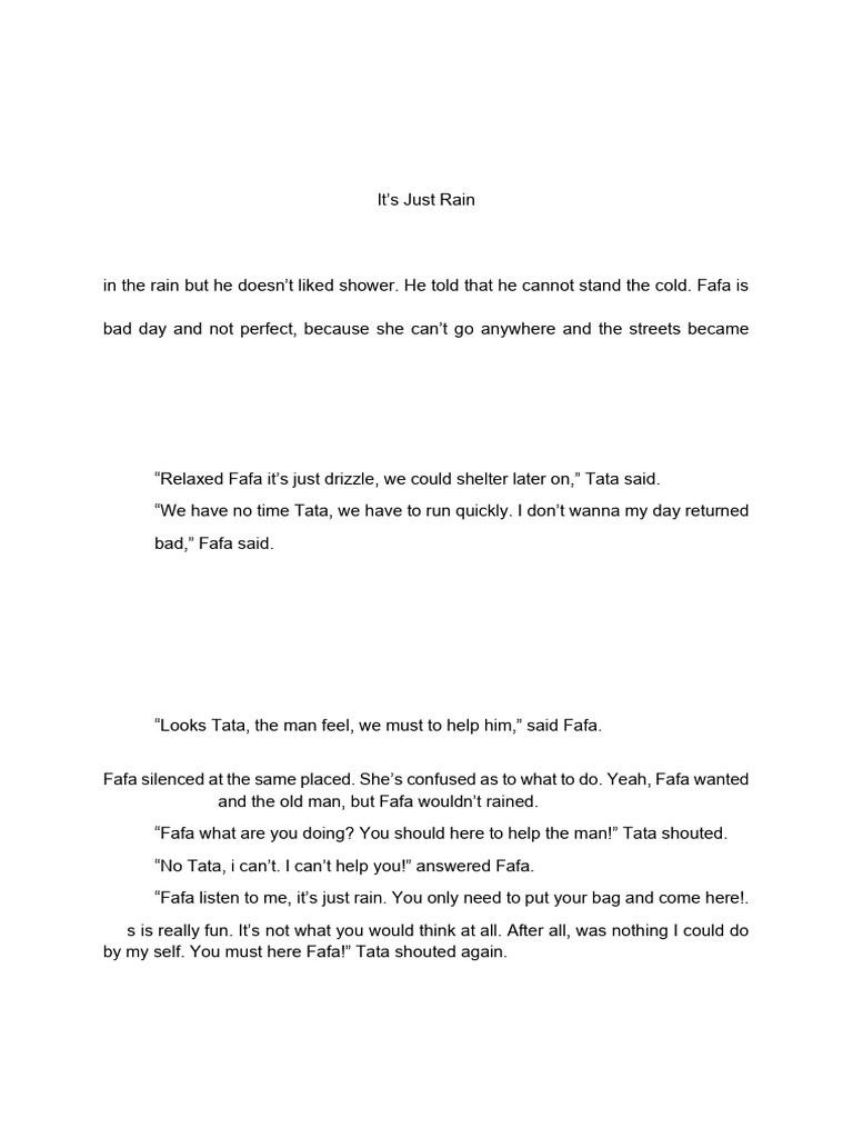 "Tata and Fafa's Rainy Adventure" | PDF