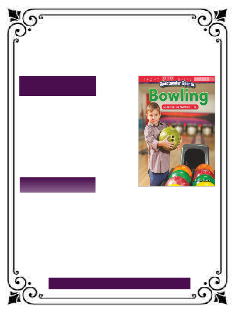 Spectacular Sports Bowling Decomposing Numbers 1 10 Linda Claire eBook ...