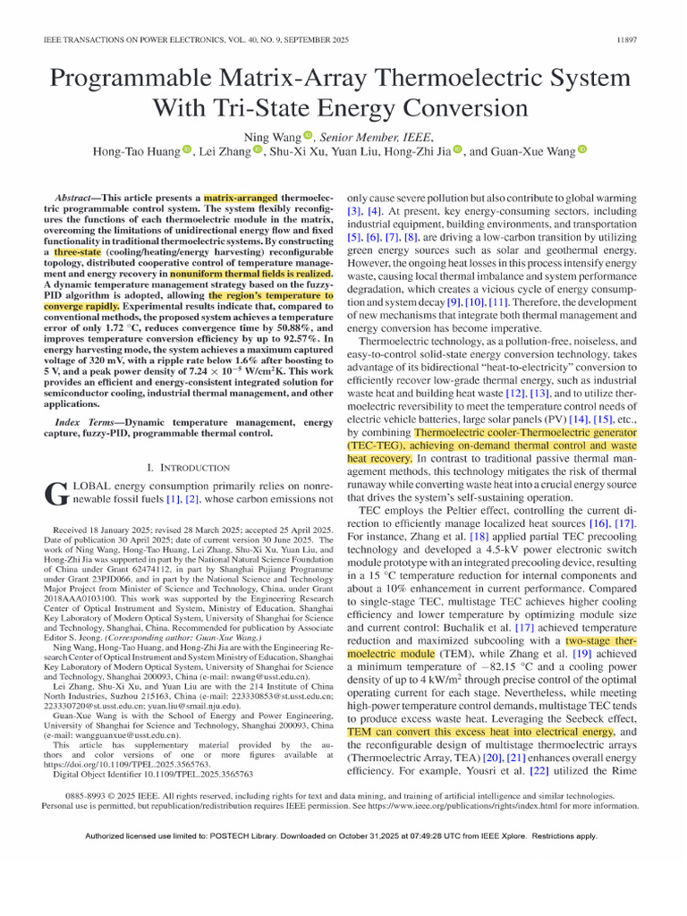 Programmable Matrix-Array Thermoelectric System With Tri-State Energy ...