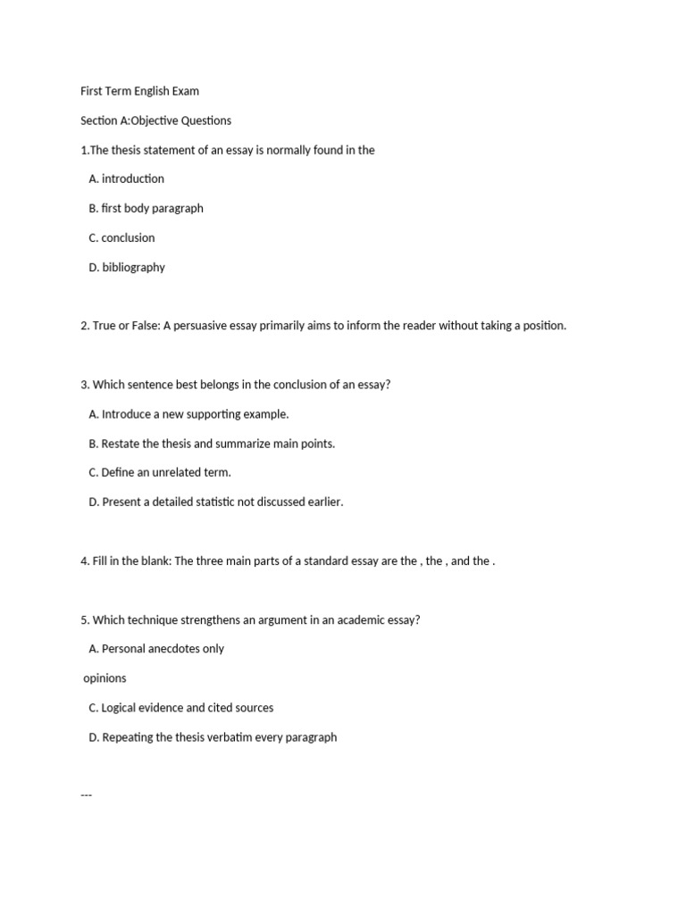 First Term English Exam From SS1 to SS3 | PDF | Urban Agriculture