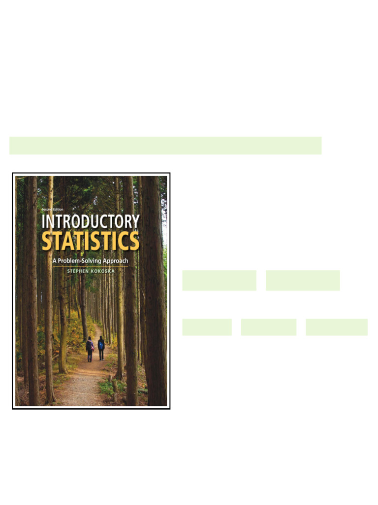 Introductory Statistics A Problem Solving Approach 2nd Edition sample | PDF