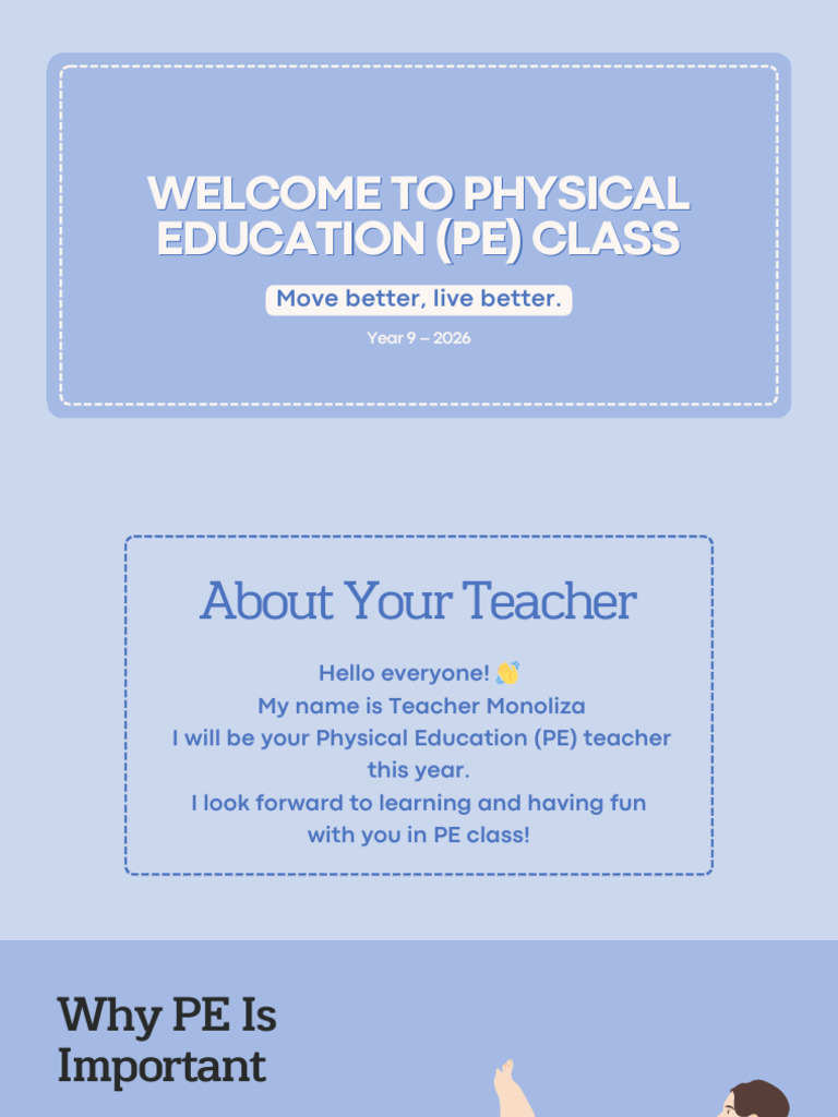 Welcome To PE Class | PDF | Physical Education | Teachers