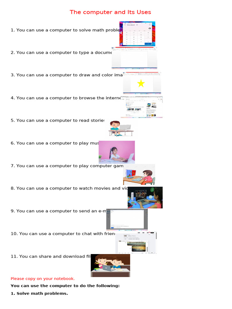 Uses of Computers in Daily Life | PDF