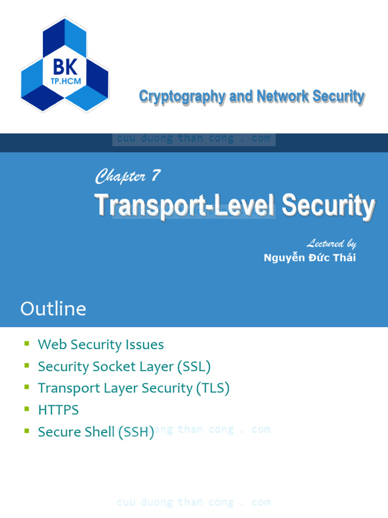 Transport-Level Security Overview | PDF | Transport Layer Security ...