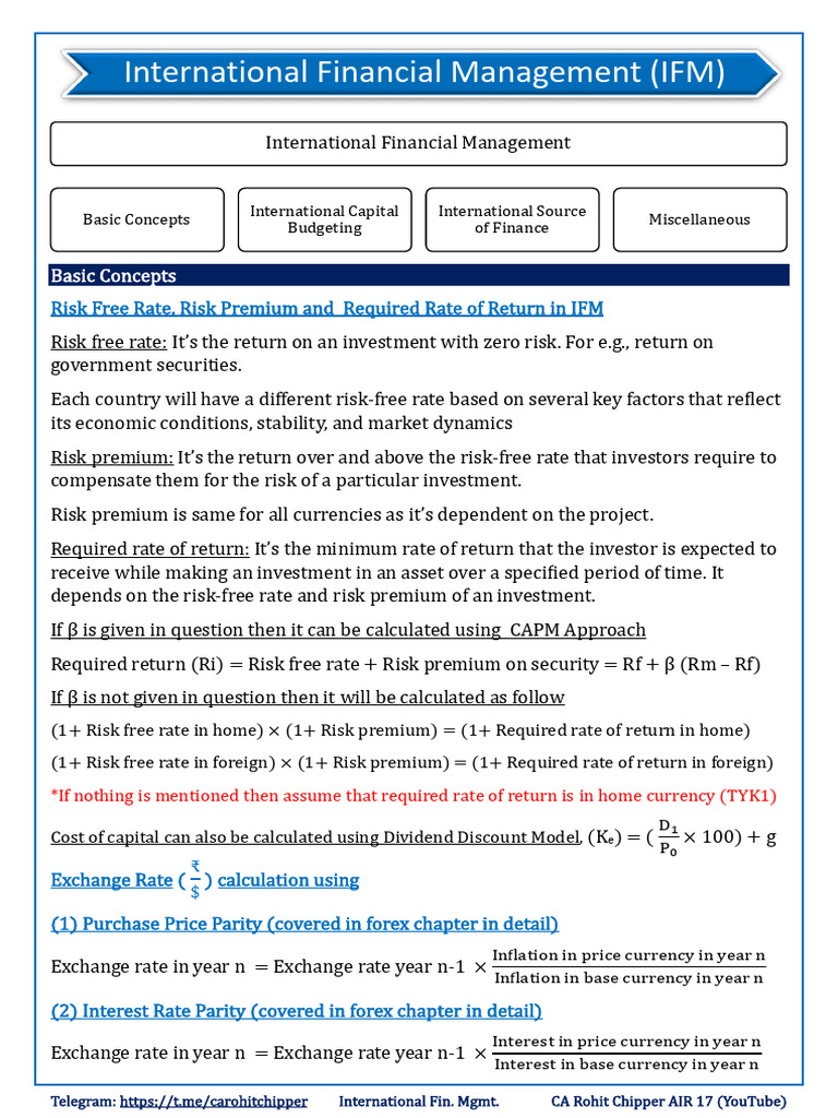 International Financial Management Concepts | PDF | Capital Budgeting ...