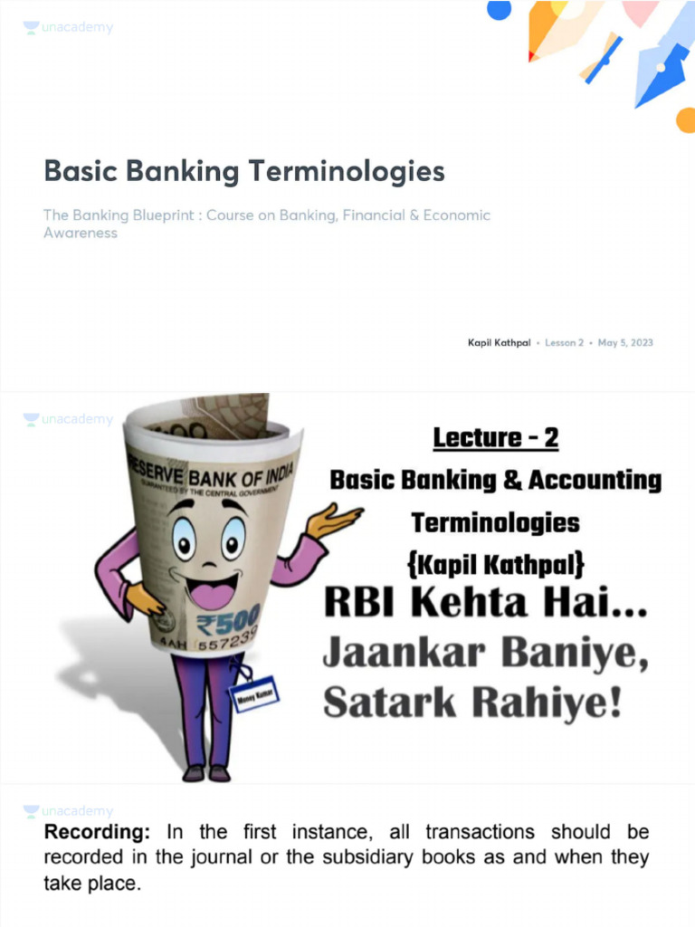 Basic Banking Terminologies No Anno 1766993864697 | PDF