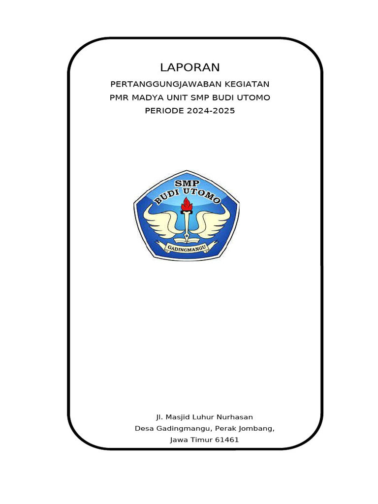 Laporan Kegiatan PMR SMP Budi Utomo 2024-2025 | PDF