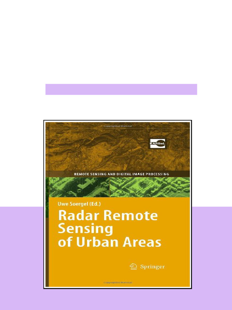 Radar Remote Sensing Of Urban Areas 1st Edition Uwe Soergel Auth sample ...
