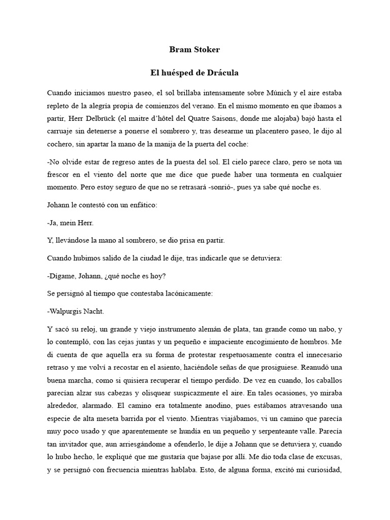 Stoker, Bram - El Huésped de Drácula | PDF | Tormentas | Nieve
