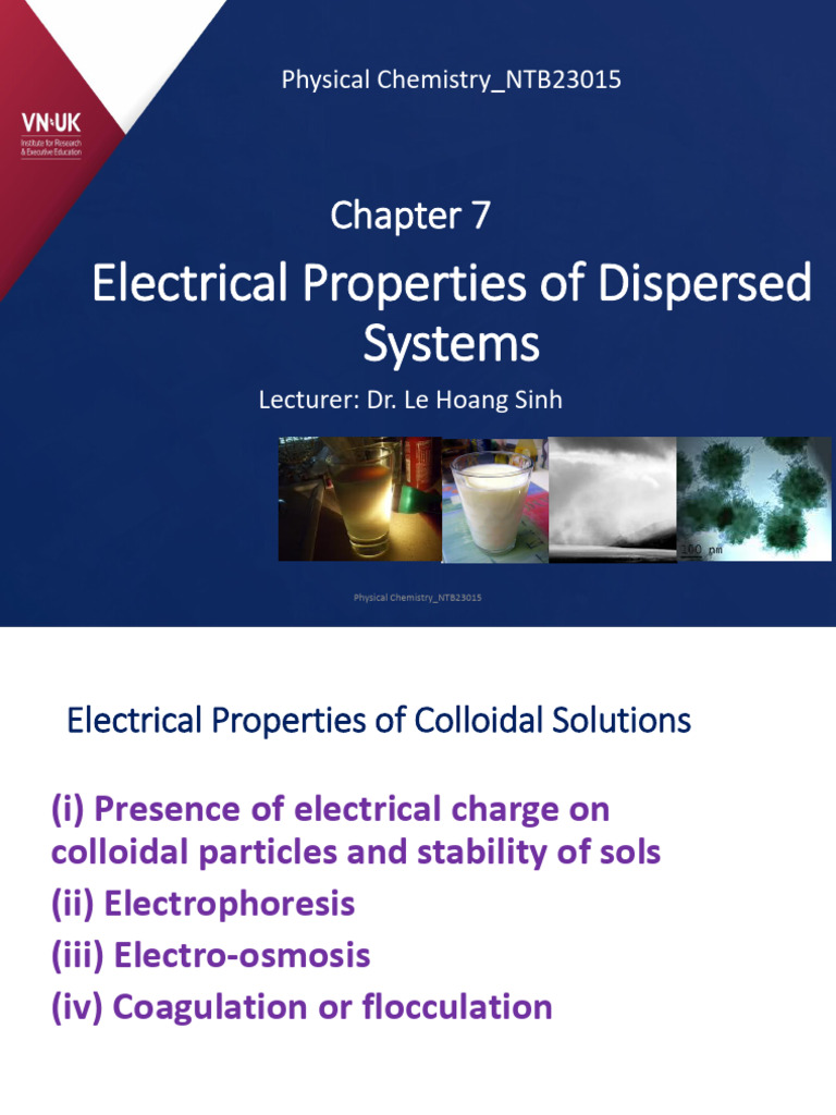 Electrical Properties of Colloidal Solutions | PDF | Electrophoresis ...