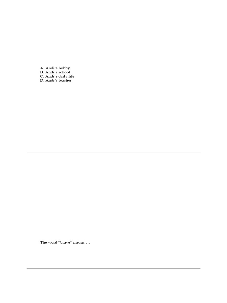 Try Out Bahasa Inggris | PDF
