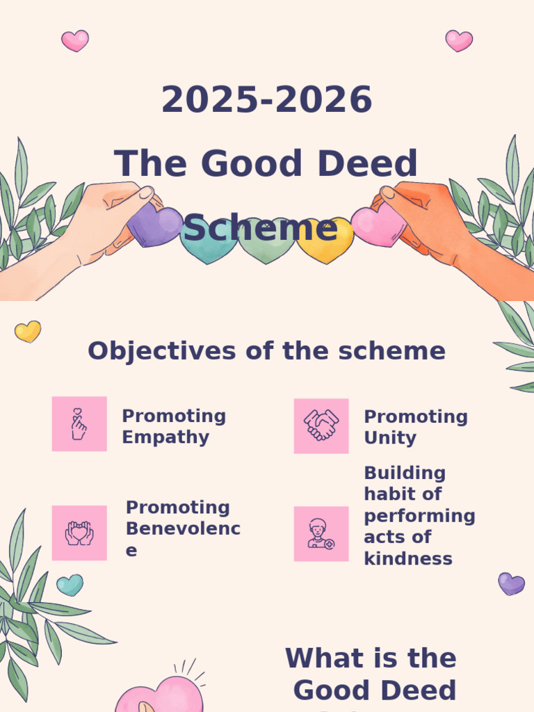 The Good Deed Scheme Oct 2025 | PDF
