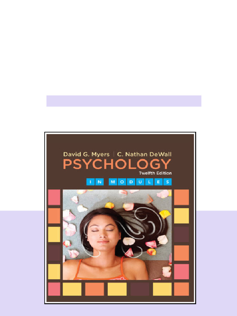 Psychology In Modules Twelfth Edition 12th Edition David Myers C Nathan ...
