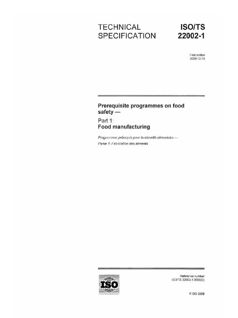 Iso TS 22002-1-2009 | PDF