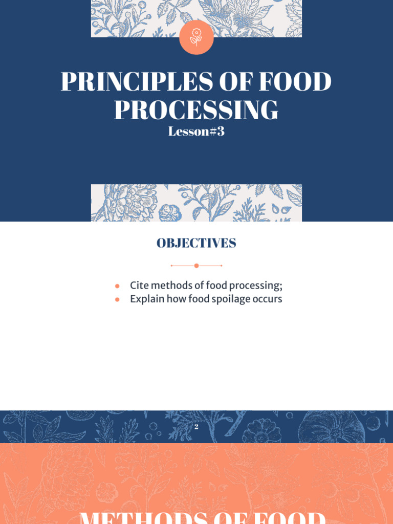Food Processing Methods Explained | PDF | Fermentation | Food Processing