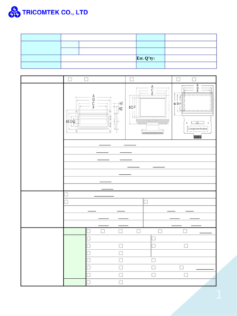 Custom LCD Module Design Checklist | PDF | Liquid Crystal Display ...